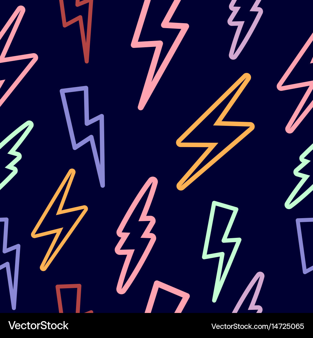 Seamless texture with lightning Royalty Free Vector Image