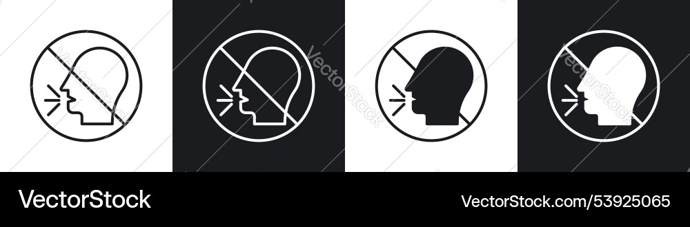 Stop talking sign Royalty Free Vector Image - VectorStock