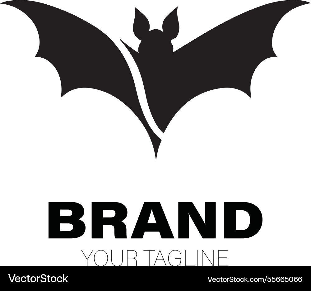 Bat logo design brand Royalty Free Vector Image