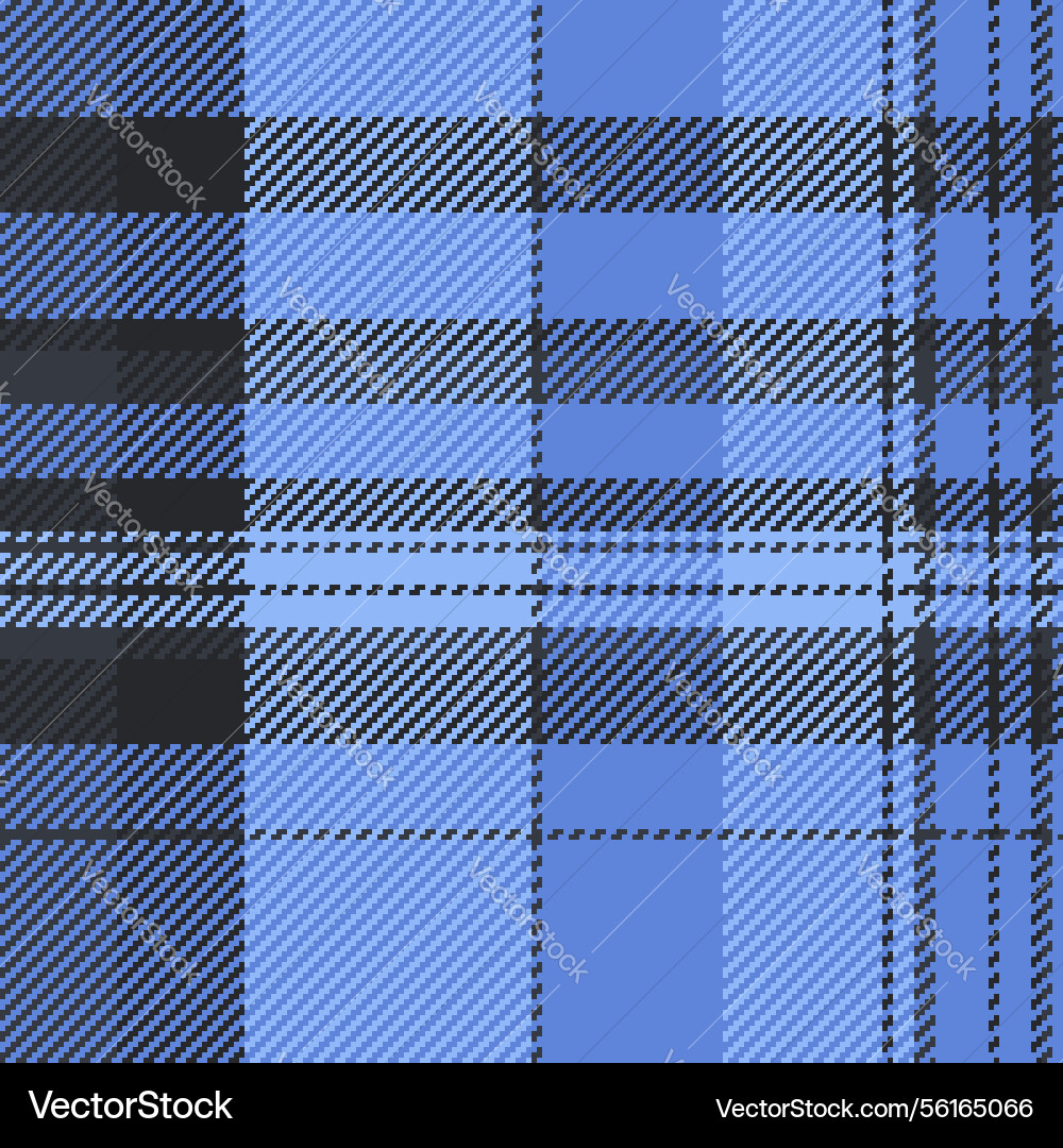 Cool blue and black plaid pattern perfect Vector Image