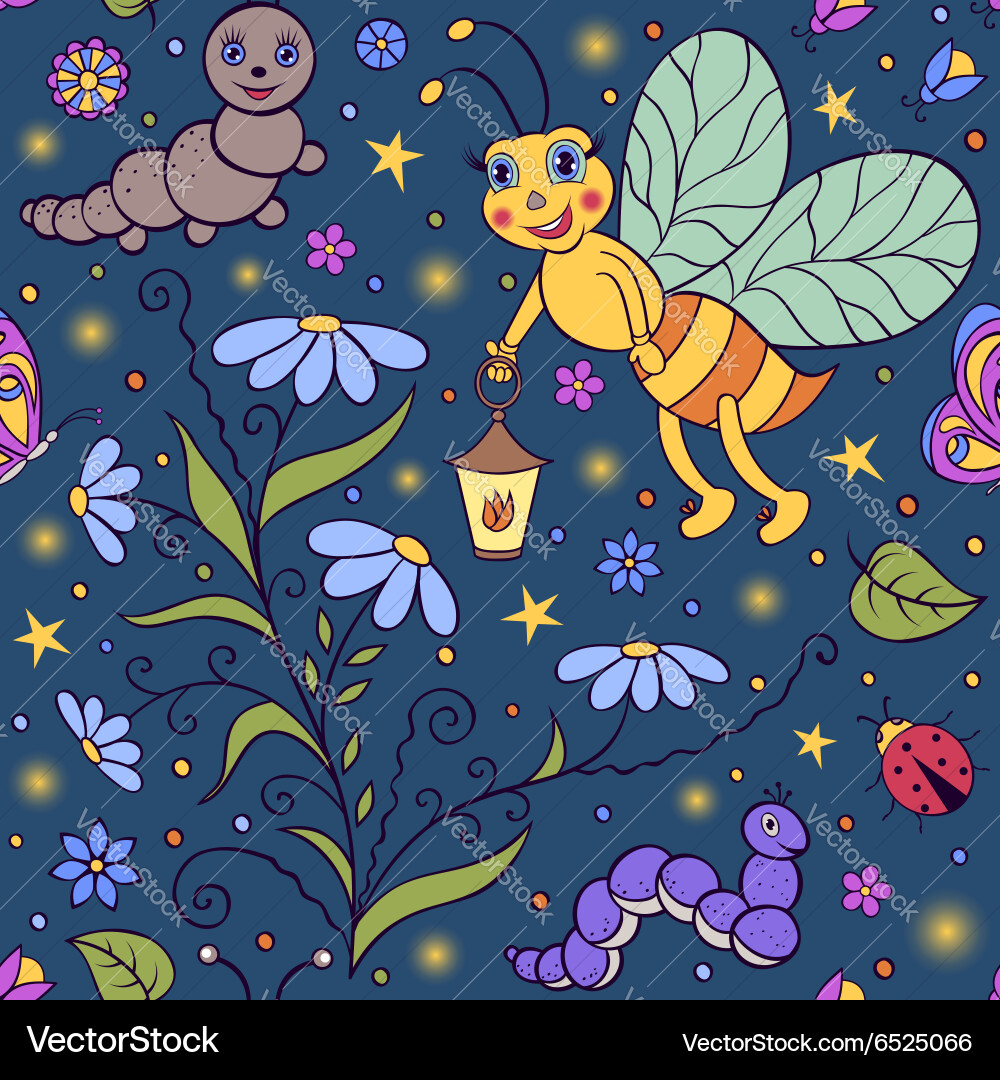 Cute firefly Royalty Free Vector Image - VectorStock