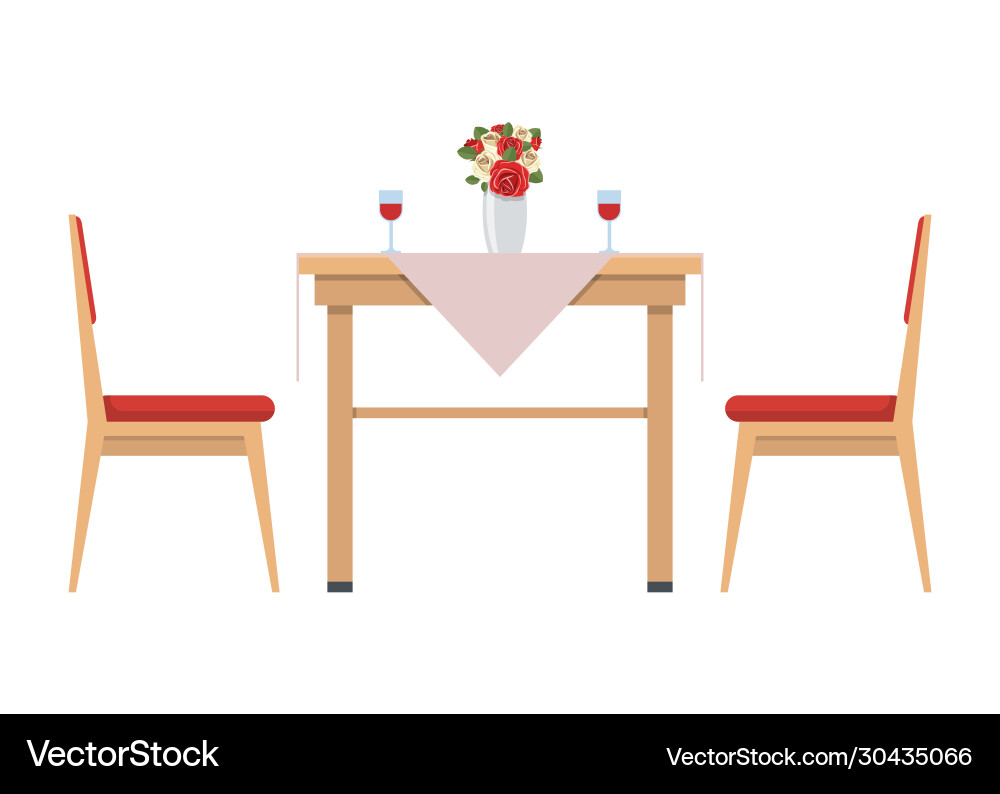Elegant Dining Table Royalty Free Vector Image
