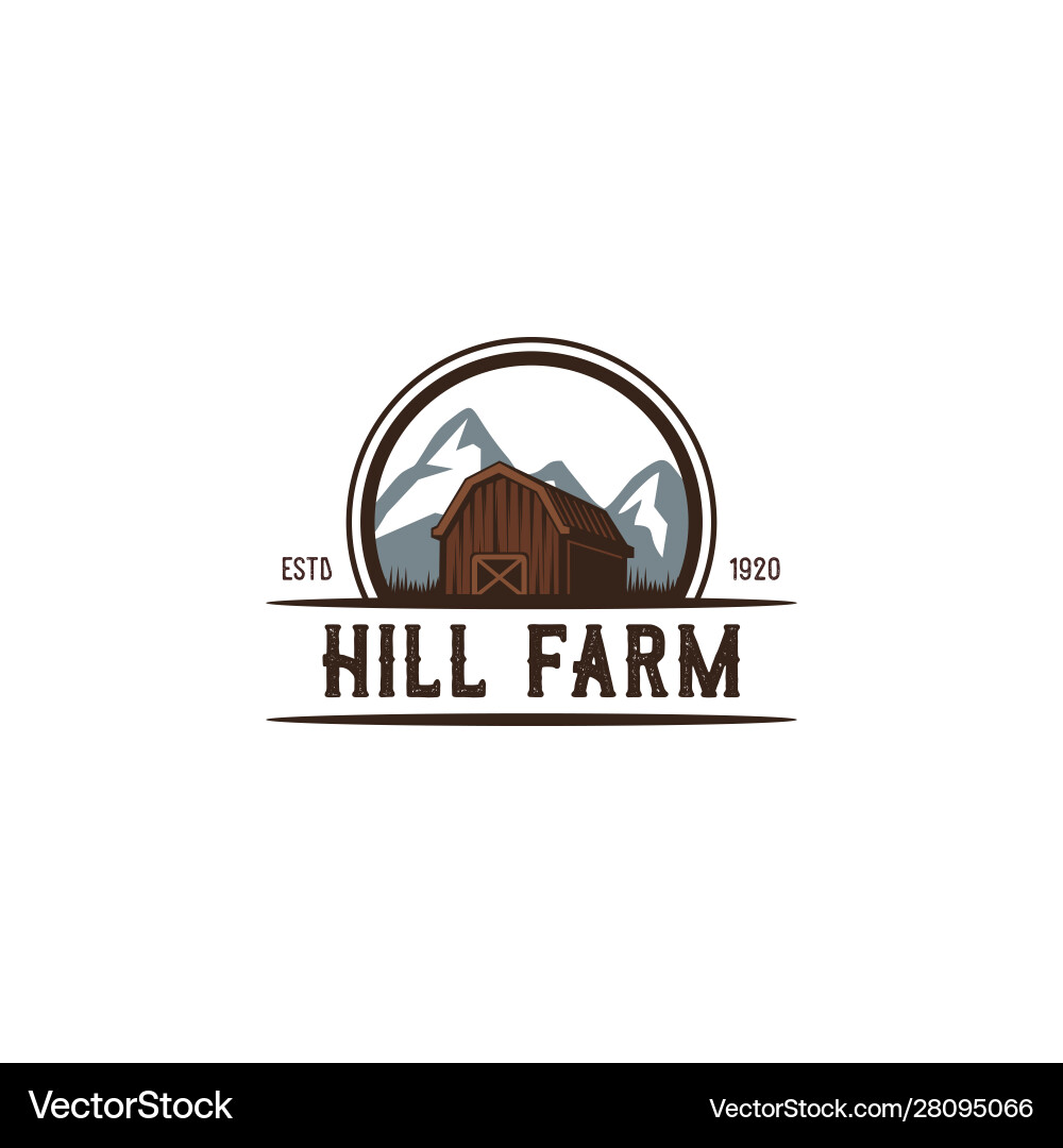 Hillside Farm Logo (28095066) – Royalty-Free Vector | VectorStock