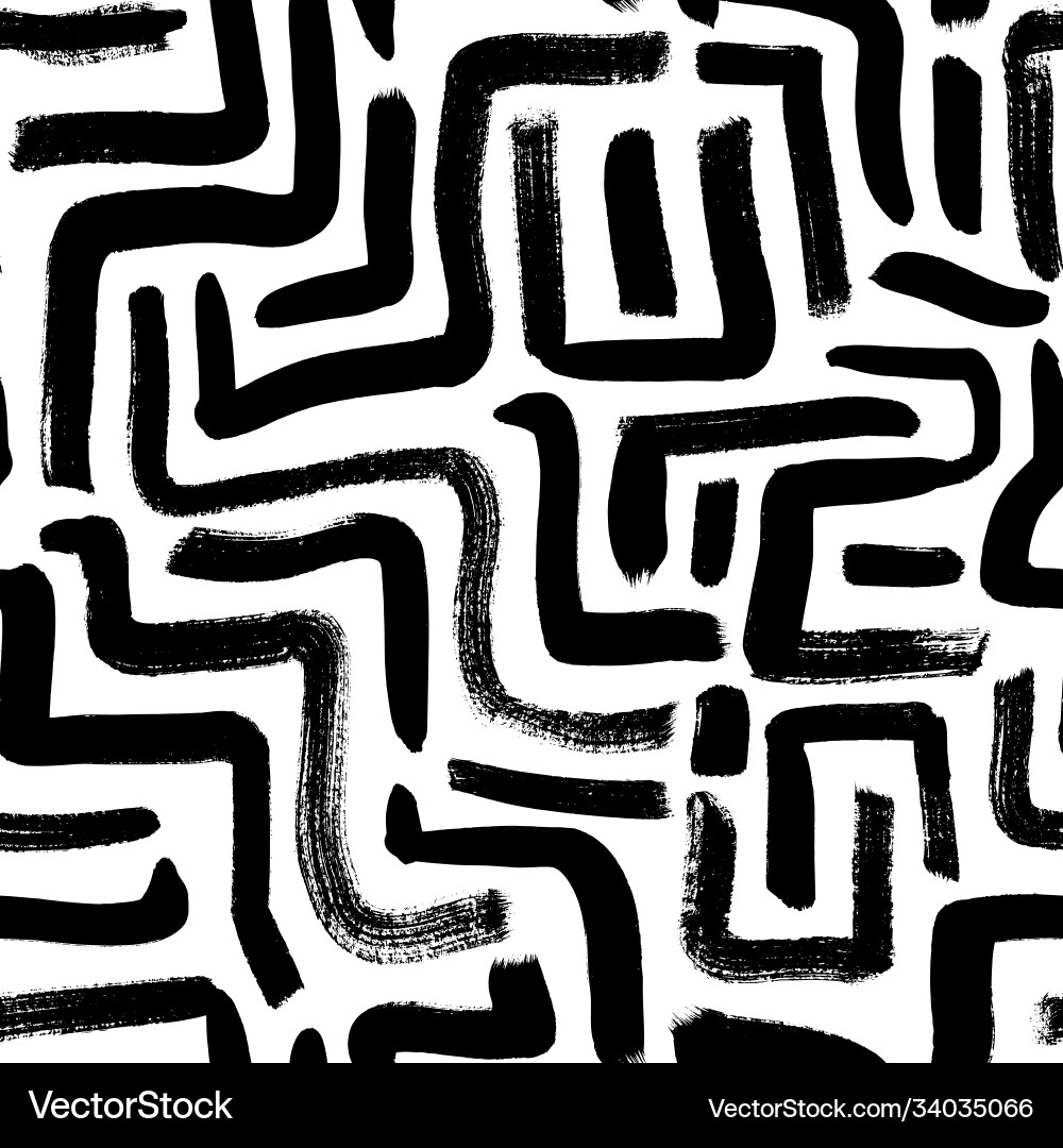 Labyrinth geometric seamless pattern Royalty Free Vector