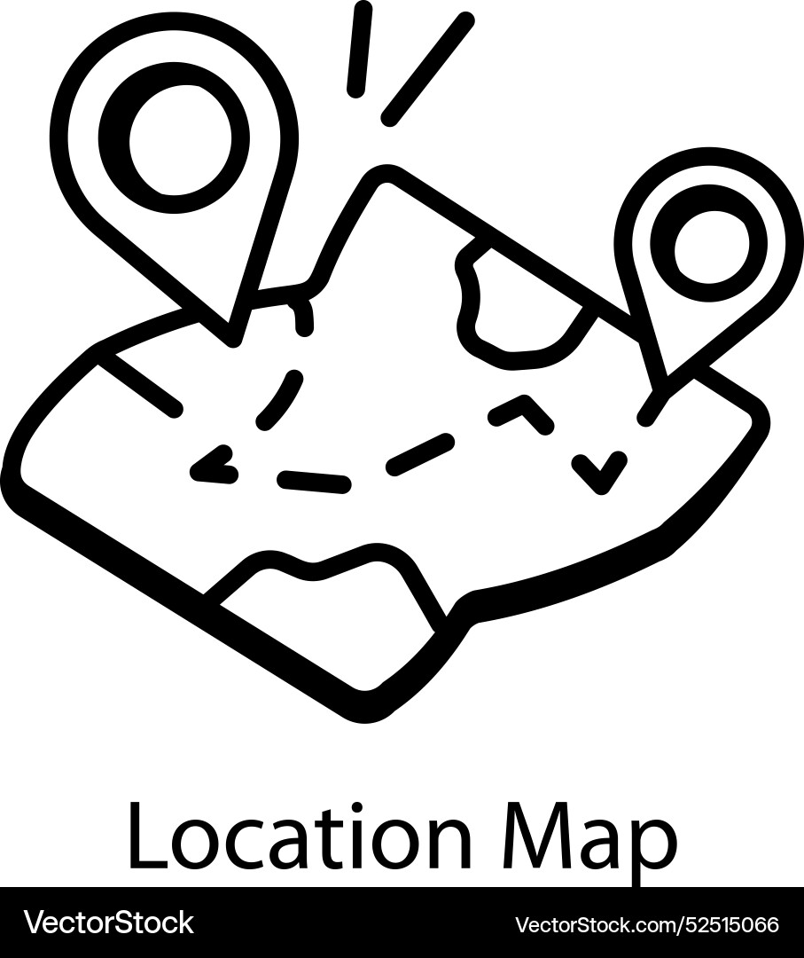 Location map Royalty Free Vector Image - VectorStock