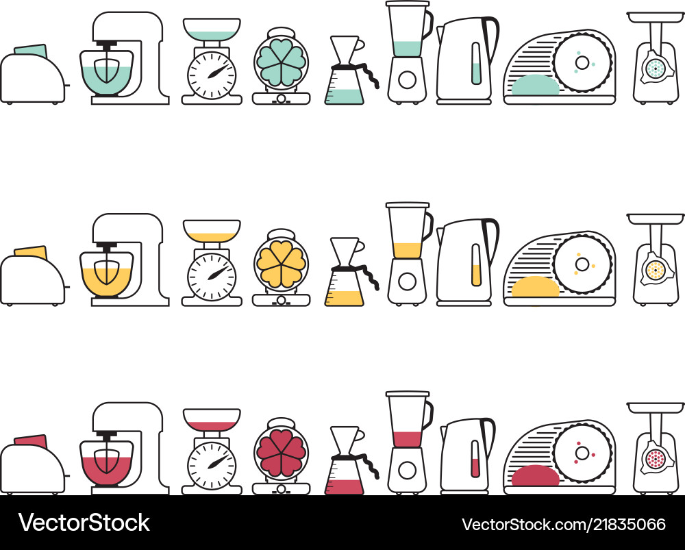 Small kitchen appliances Royalty Free Vector Image