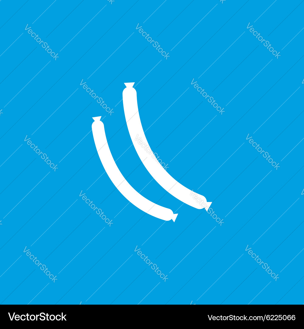Vienna sausages icon white Royalty Free Vector Image