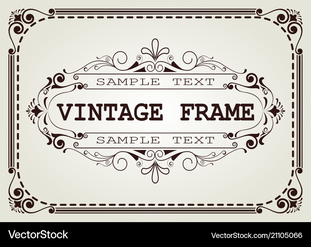 Vintage frame Royalty Free Vector Image - VectorStock