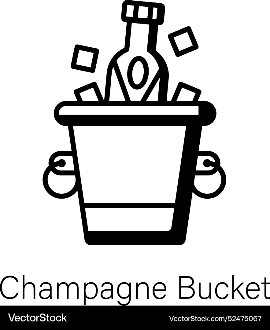 Champagne bucket Royalty Free Vector Image - VectorStock