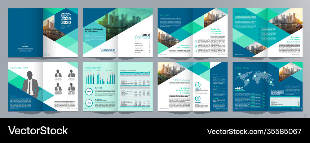 Corporate business presentation guide brochure Vector Image