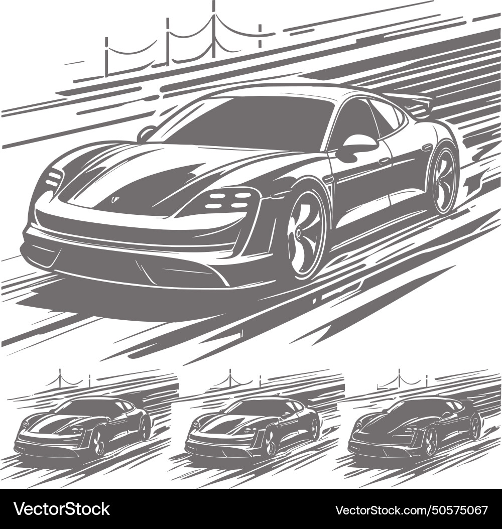 Hand drawn car collections Royalty Free Vector Image
