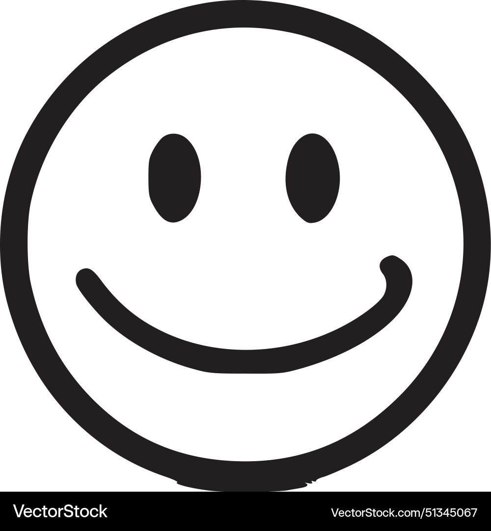 Smiley face - minimalist and flat logo Royalty Free Vector