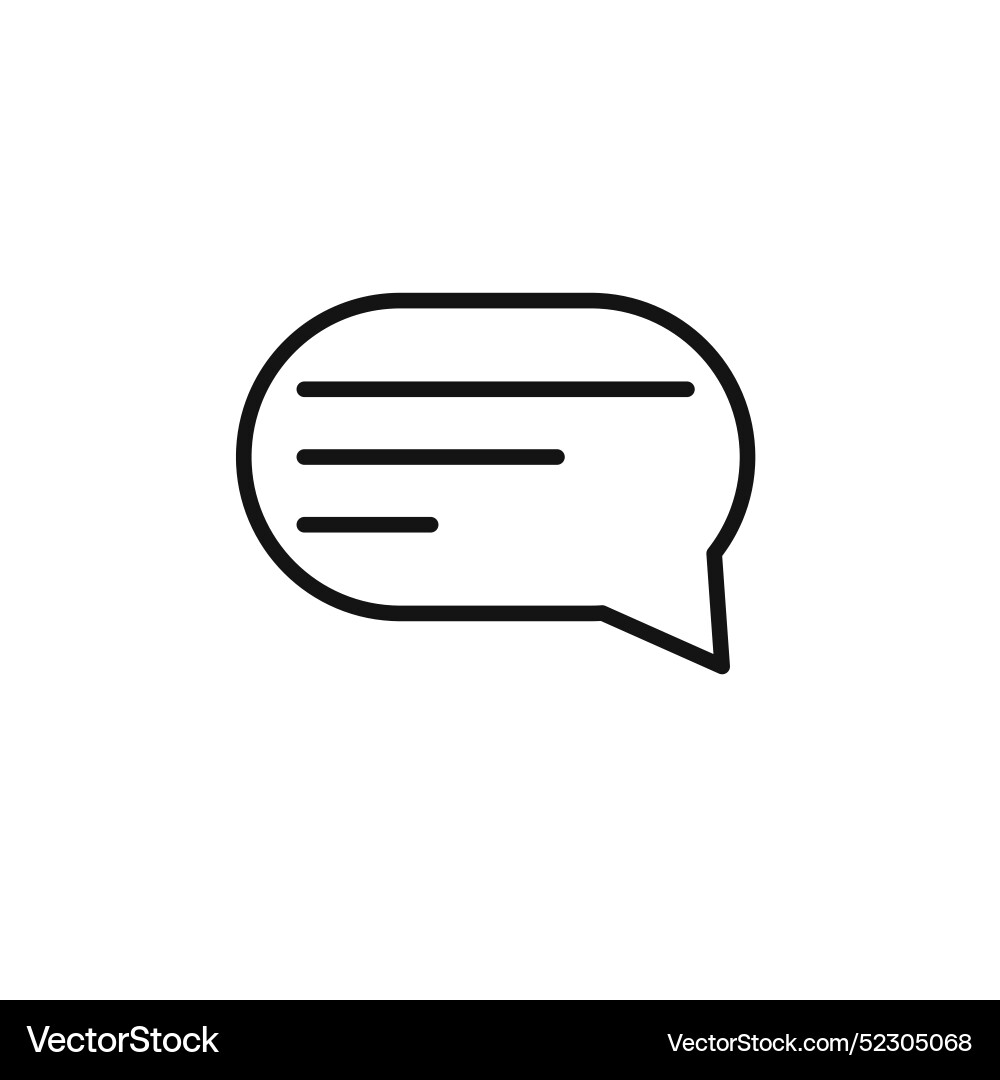Comment icon outline collection in black Vector Image