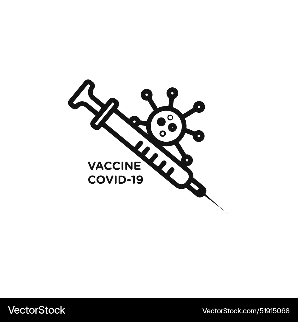 Covid 19 vaccine icon set collection for web Vector Image
