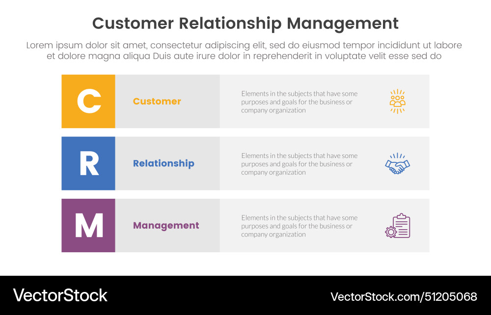 Crm customer relationship management infographic Vector Image
