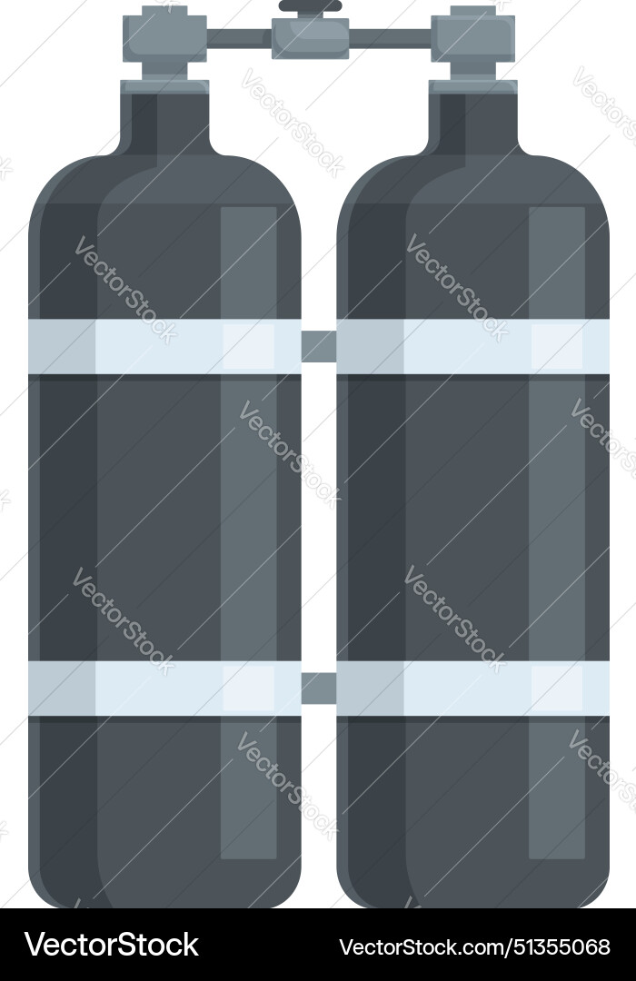 Dual scuba tanks icon Royalty Free Vector Image