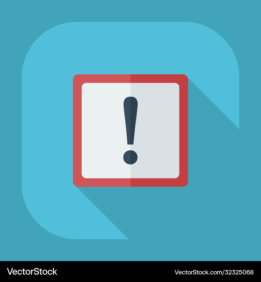 Flat modern design with shadow icons warning Vector Image