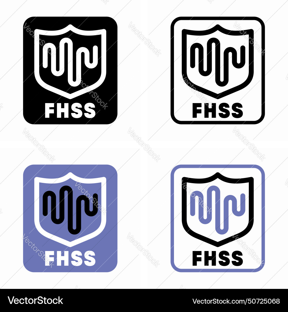Frequency hopping spread spectrum fhss Royalty Free Vector