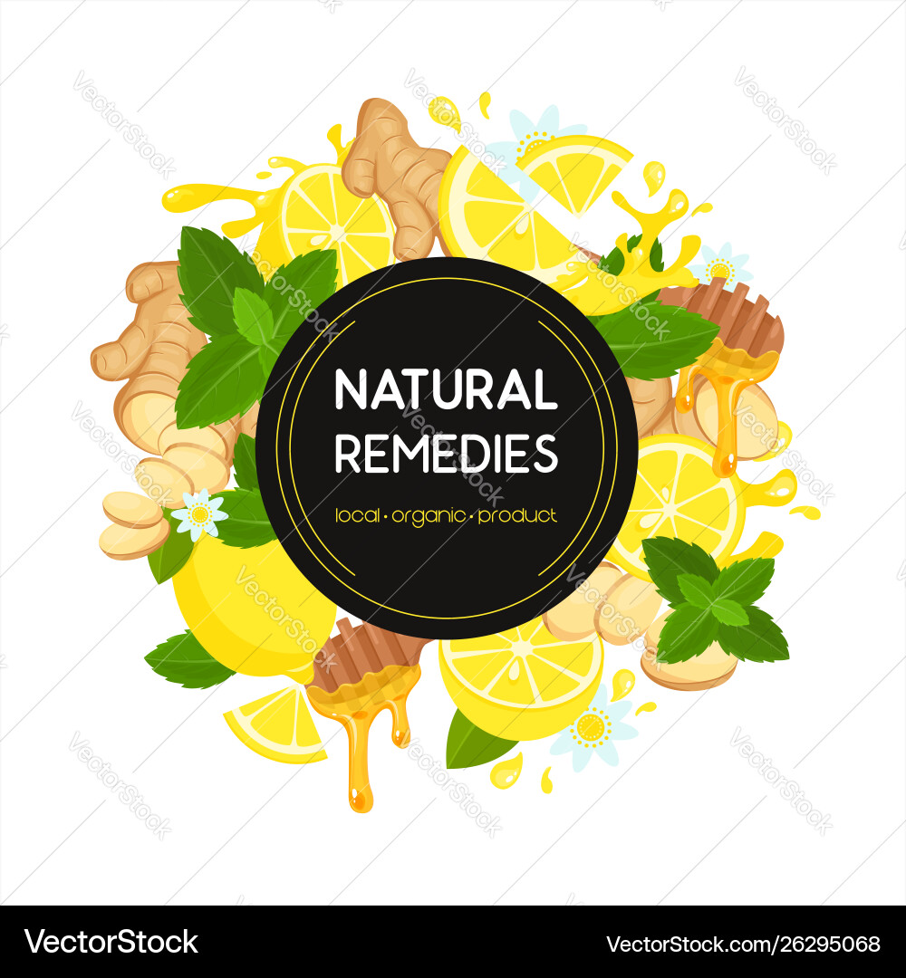 Natural home remedies Royalty Free Vector Image