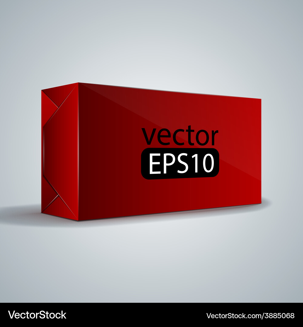Red wrap box package Royalty Free Vector Image