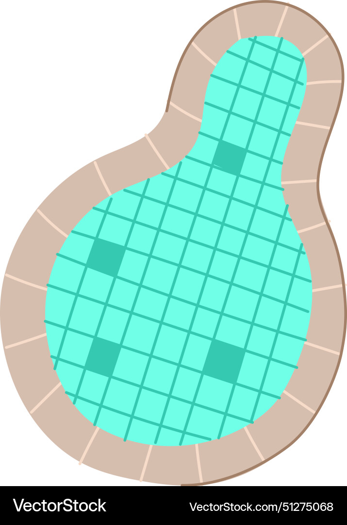 Resort top view pool cartoon Royalty Free Vector Image