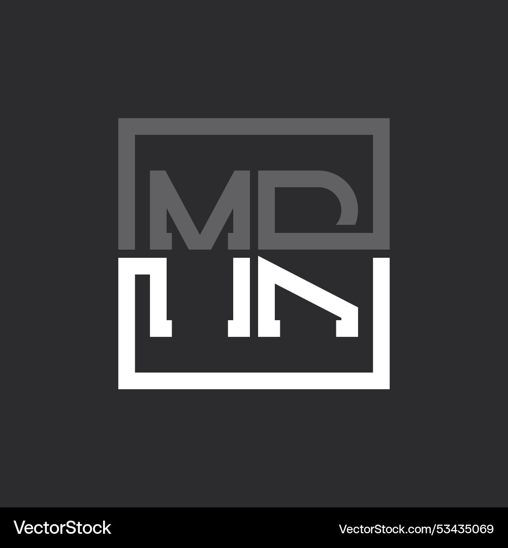 Creative modern minimalist mr letter logo design Vector Image