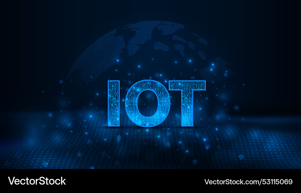 Futuristic internet of things concept iot design Vector Image