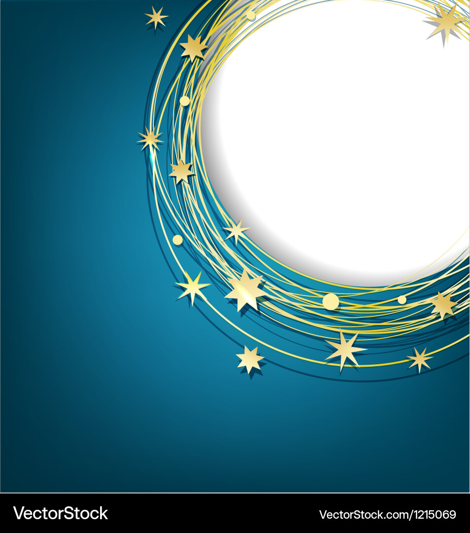 Gold Star Night Background Royalty Free Vector Image
