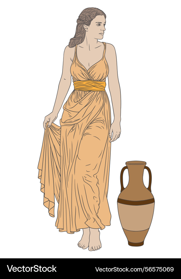 Greek women Royalty Free Vector Image - VectorStock