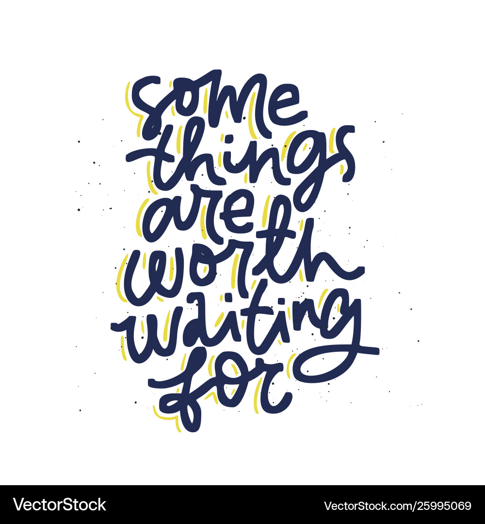 Pregnancy phrase quote ink brush calligraphy Vector Image
