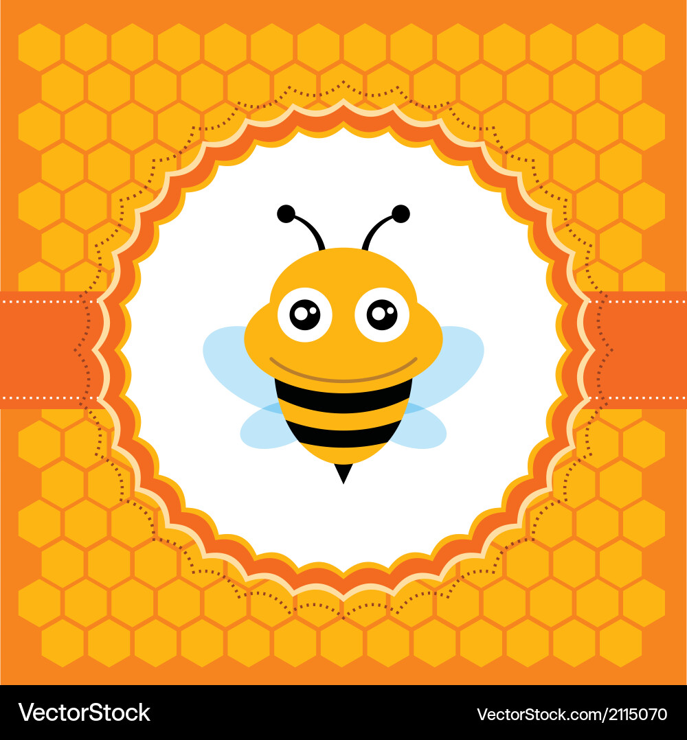 Cute bee Royalty Free Vector Image - VectorStock