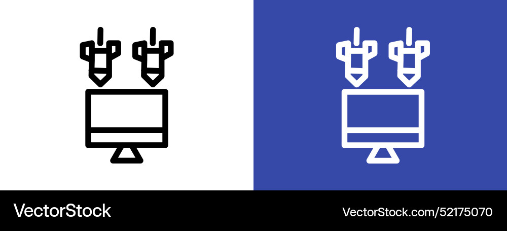 Ddos logo sign set outline Royalty Free Vector Image