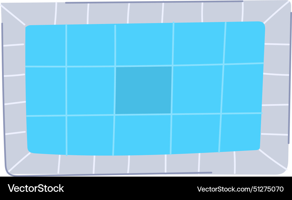 Inflatable top view pool cartoon Royalty Free Vector Image