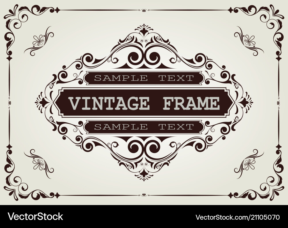 Vintage frame Royalty Free Vector Image - VectorStock