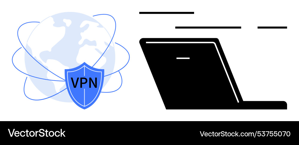 Vpn connectivity and secure online browsing Vector Image