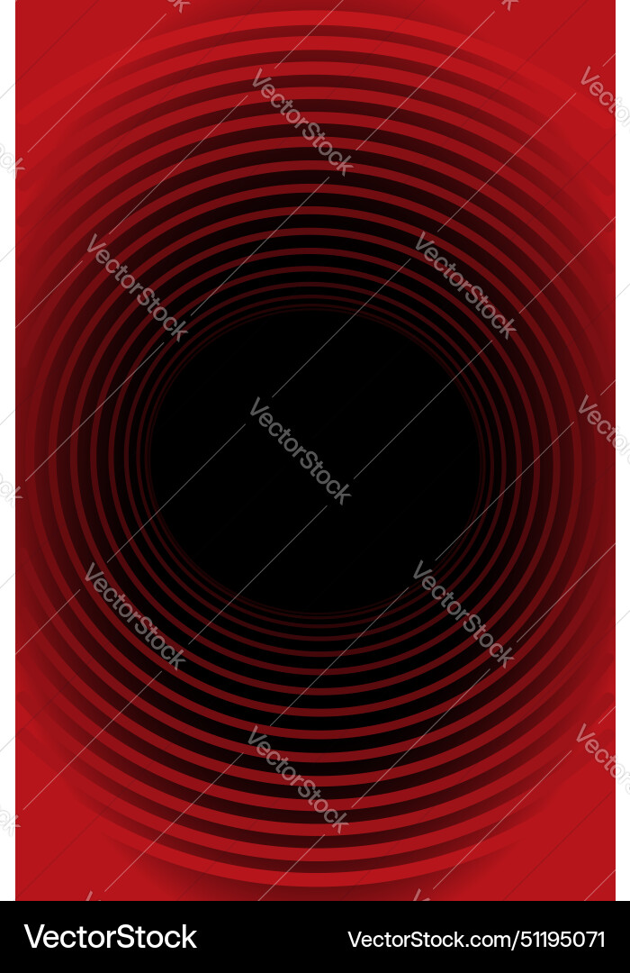 Abstract red background with black hole po Vector Image