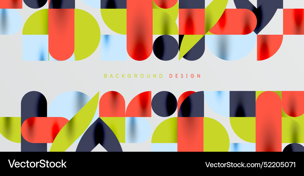 Circles semi squares and round shapes Royalty Free Vector