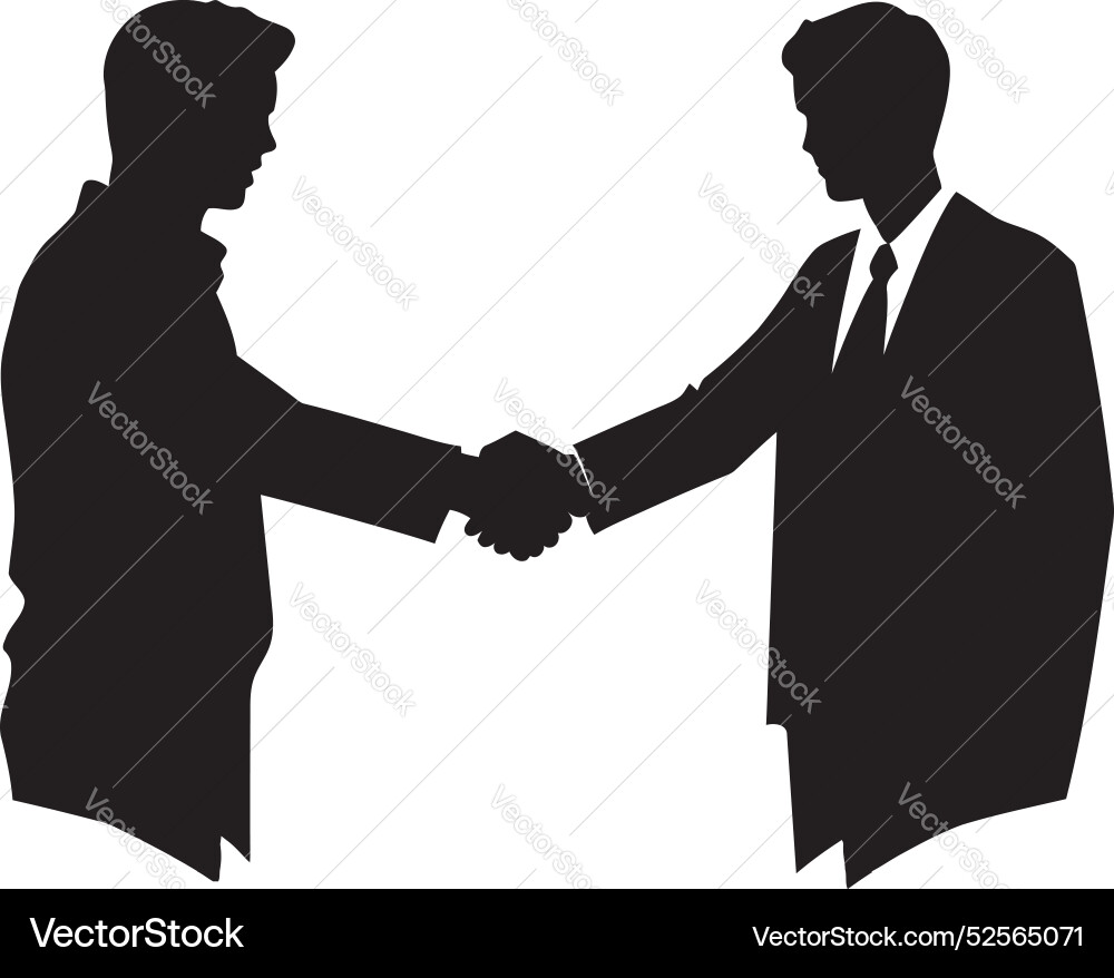 Concordance alliance handshake graphic element Vector Image