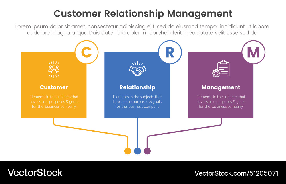 Crm customer relationship management infographic Vector Image