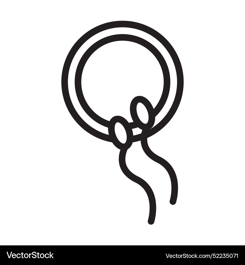 Ovule being fertilized by sperm icon black line Vector Image