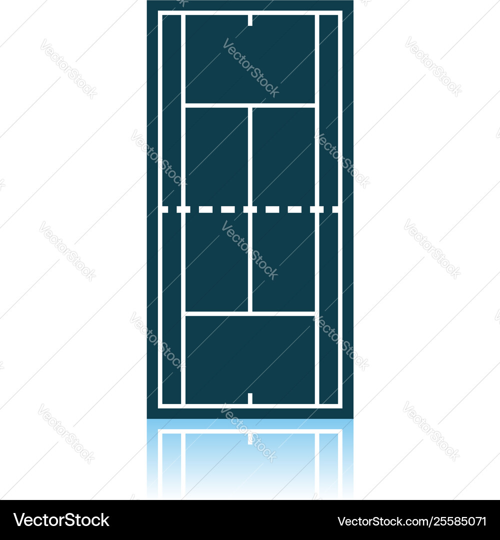 Tennis field mark icon Royalty Free Vector Image