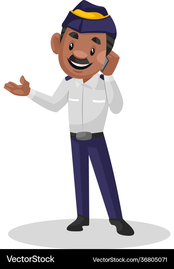 Traffic police cartoon Royalty Free Vector Image