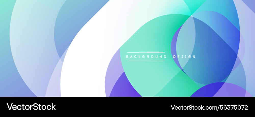 Abstract circles overlap creating soft gradients Vector Image