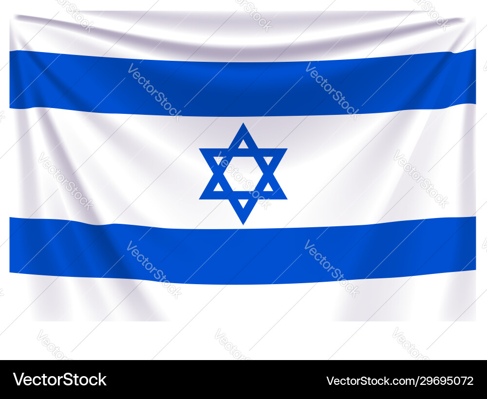 Back flag israel Royalty Free Vector Image - VectorStock