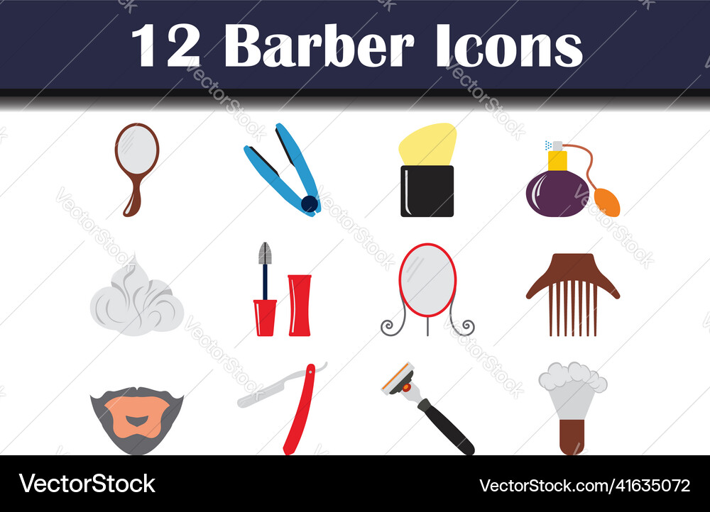 Barber icon set Royalty Free Vector Image - VectorStock