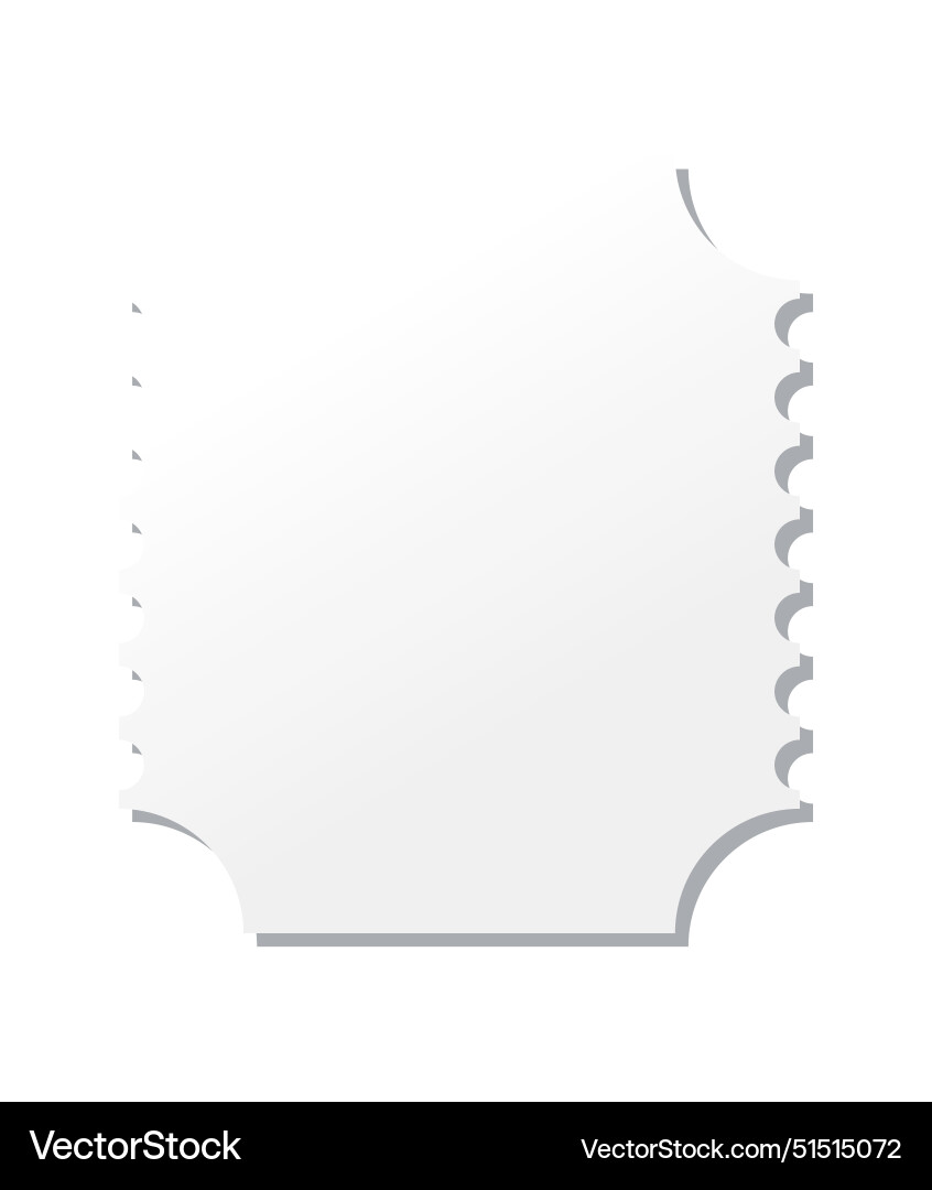 Blank ticket template concert lottery Royalty Free Vector