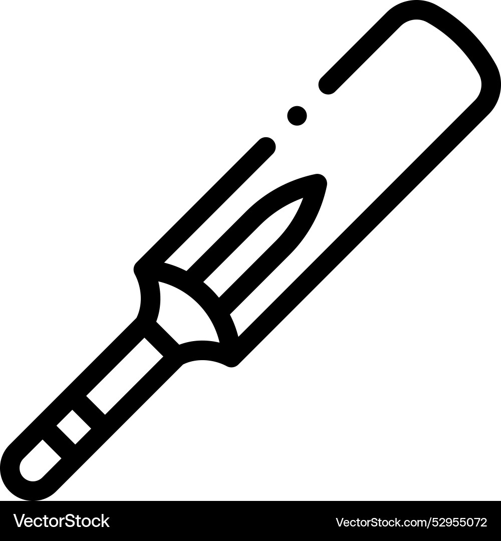 Cricket bat icon thin linear style design Vector Image