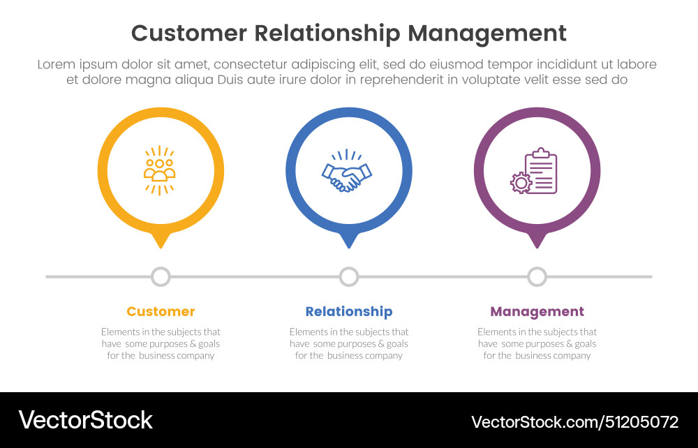 Crm Customer Relationship Management Infographic Vector Image