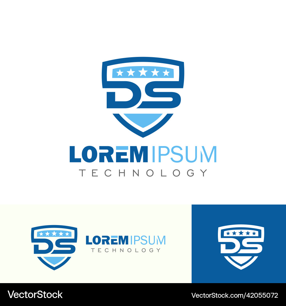 Ds letters monogram logo initial sign Royalty Free Vector