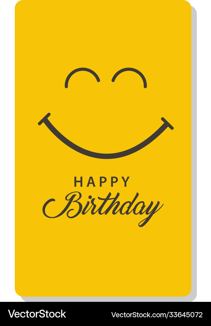 Happy birthday card logo template design Vector Image
